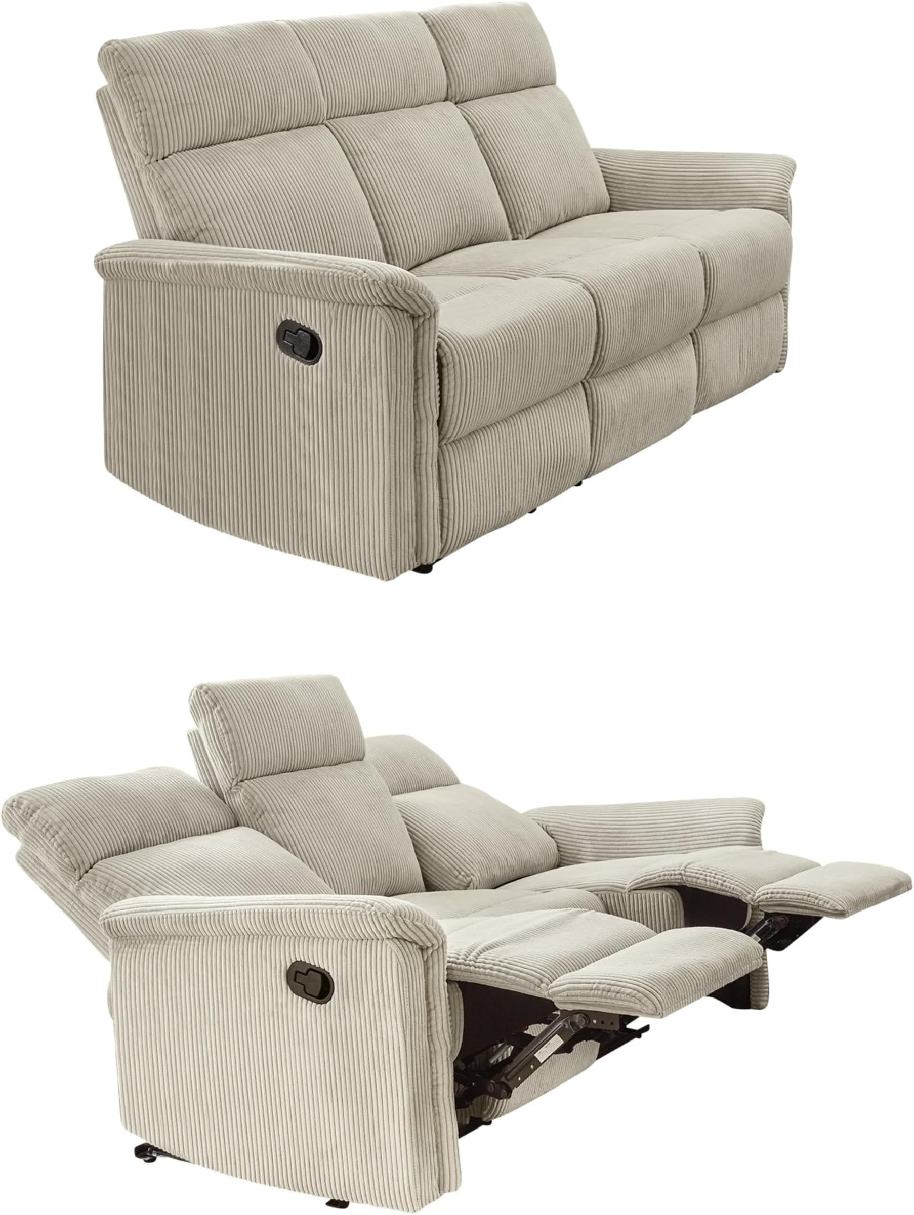 Stilvolles Dreisitzer Sofa mit Federkernpolsterung und ...