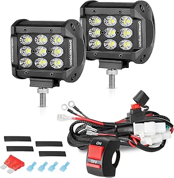 Amazon.com: OFFROADTOWN 2PCS 4Inch LED Pods 54W Motorcycle Driving Fog ...
