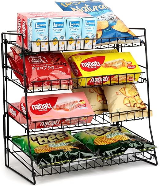 Amazon.com: Liaakrr Candy Display Rack, Metal Snack Rack Display Stand ...