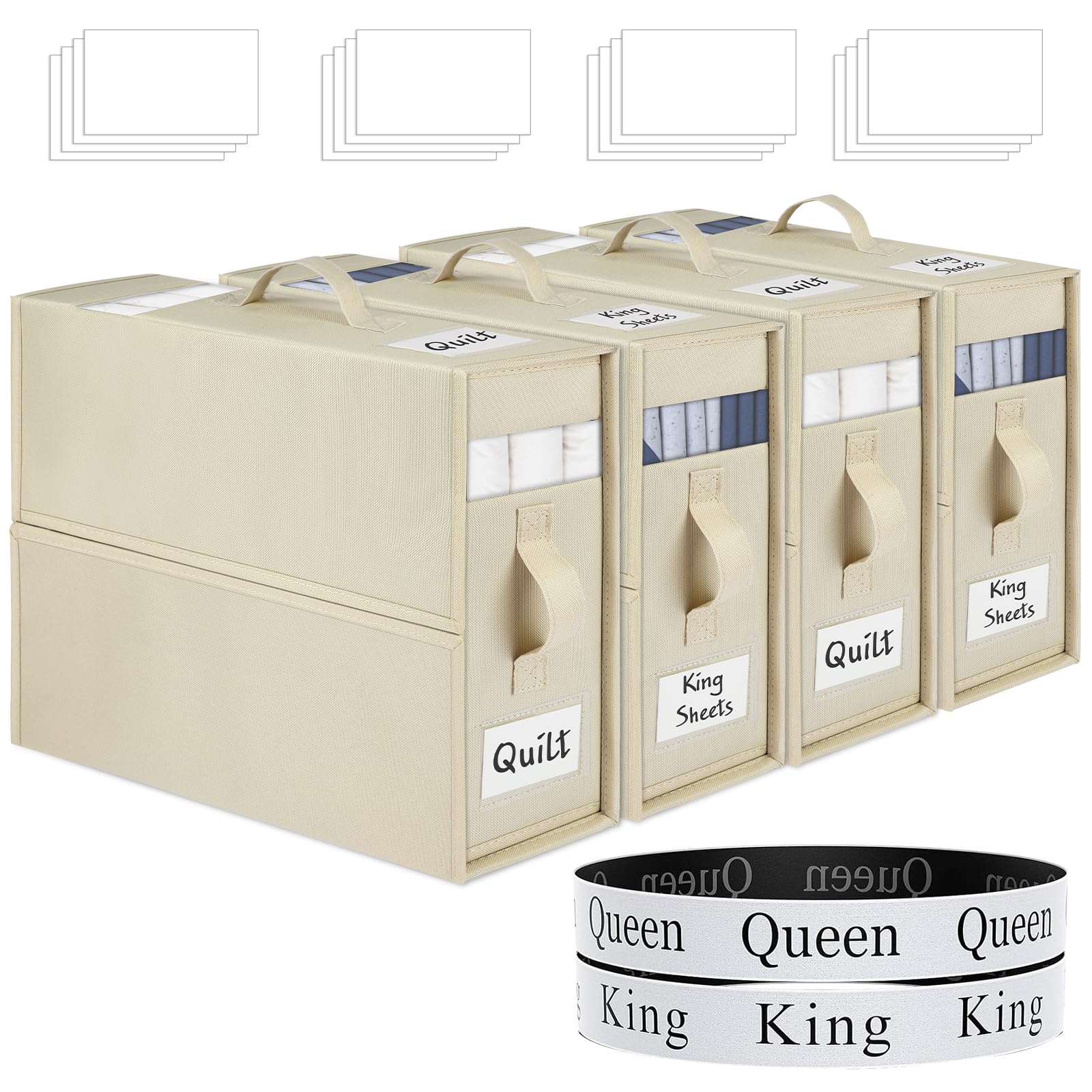 Amazon.com: Sheet Organizers and Storage,4pcs Foldable Bed Sheet ...