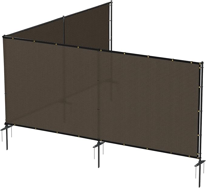 Amazon.com : Bynbbur 6'x24' Outdoor Divider Privacy Fence with Iron ...