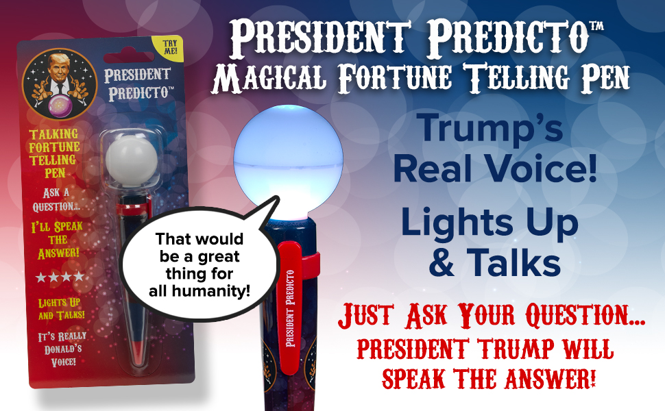 Watch President Predicto Talking PEN- Ask a YES or NO Question & Donald ...