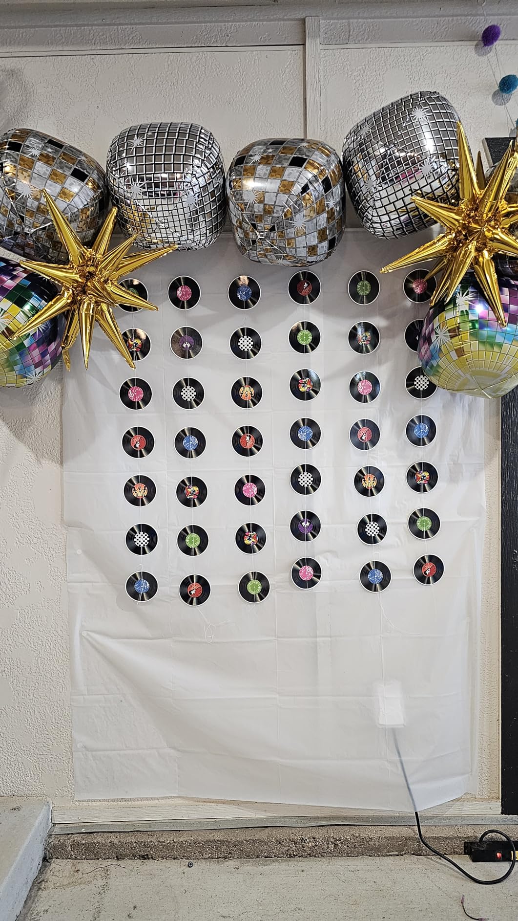 Amazon.com: 12 PCS Vinyl Records Banners Music Record Hanging Swirl ...