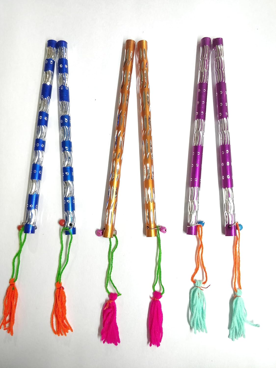 SticksKart Multicolor Vertical Aluminium Small Dandiya Sticks for Dance ...