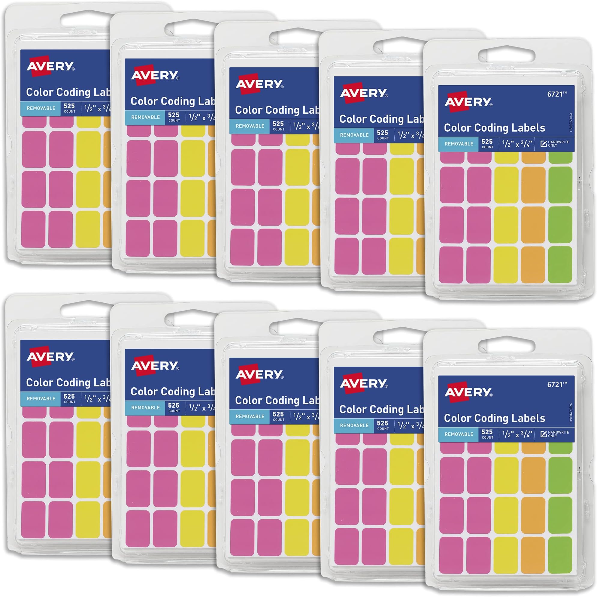 Amazon.com : Avery Color-Coding Removable Labels, 3/4 Inch Round Labels ...