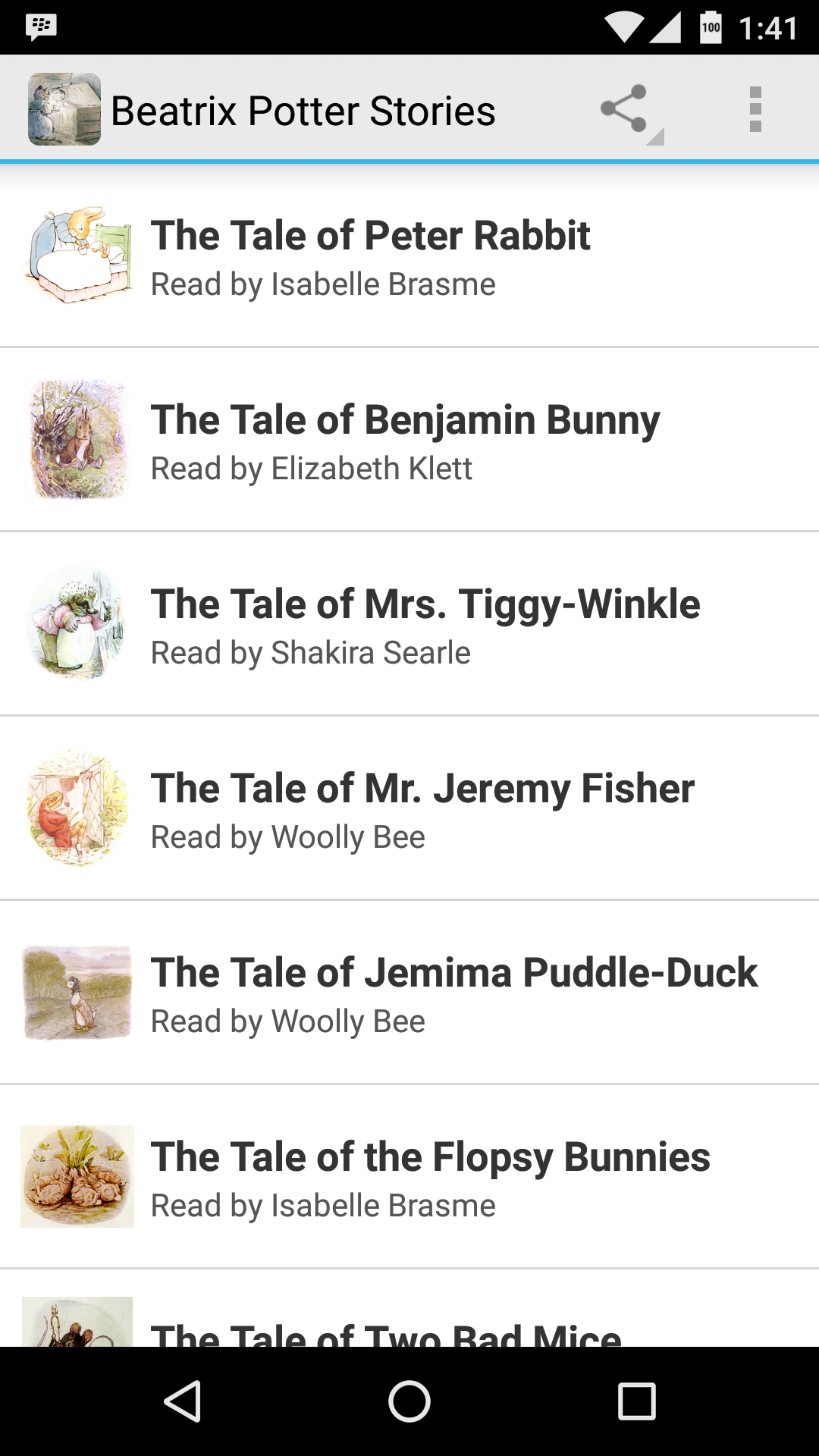 Beatrix Potter Stories Audiobook - App on Amazon Appstore