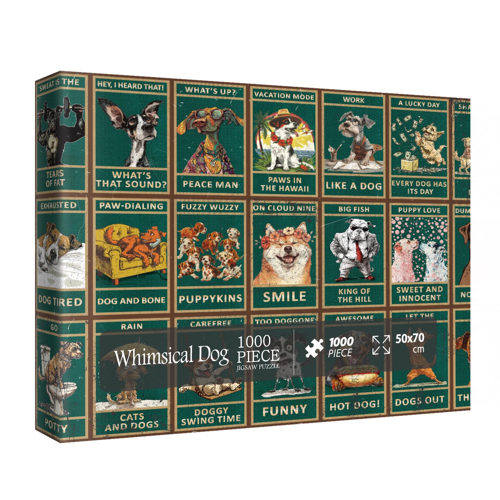 Amazon.com: Funny Dog Puzzles for Adults 1000 Pieces, Cute Animal ...