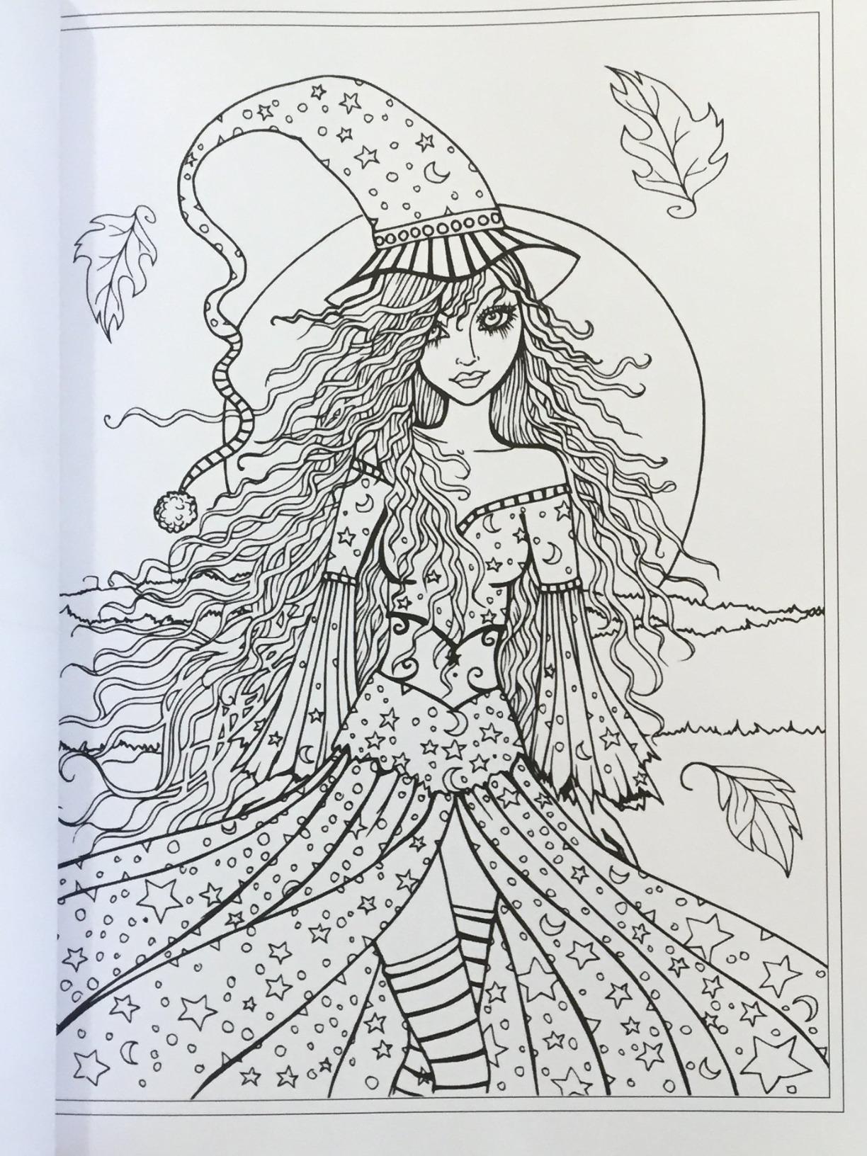Autumn Fantasy Coloring Book - Halloween Witches, Vampires and Autumn ...