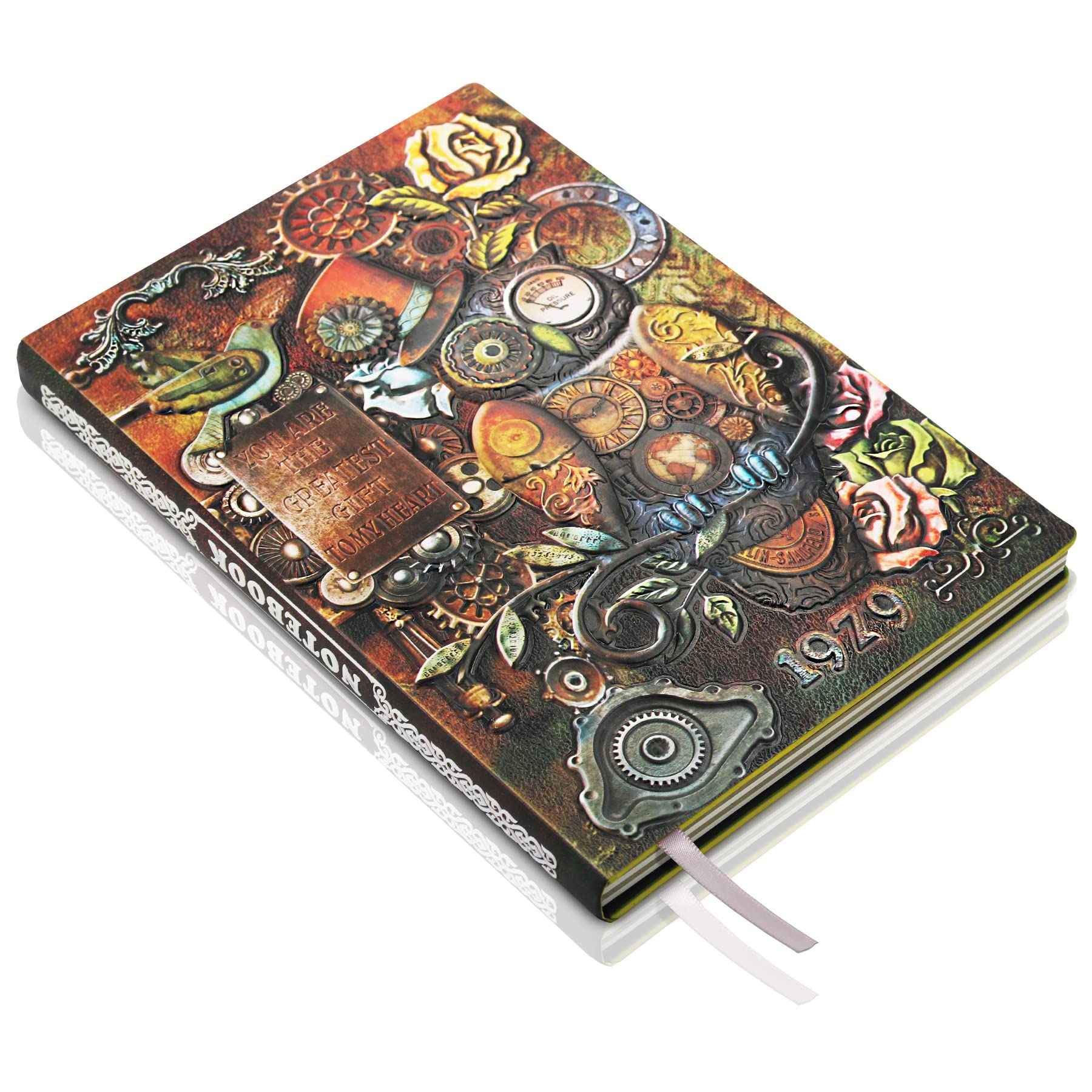 Steampunk Owl Leather Journal Notebook - 3D Handmade Vintage Owl ...