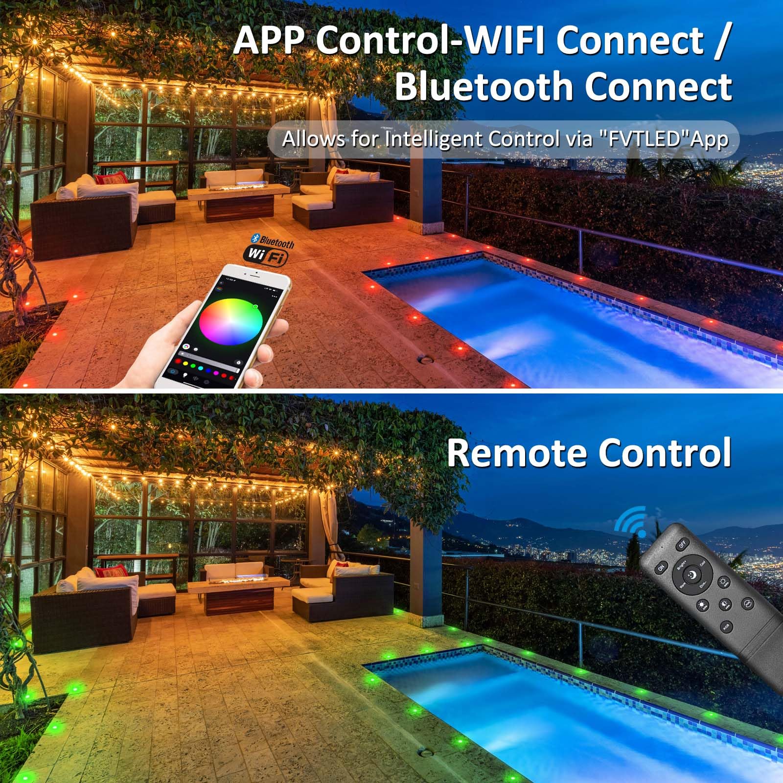 Snapklik.com : INDARUN RGB Deck Lighting Φ122 Deck Lights Outdoor ...