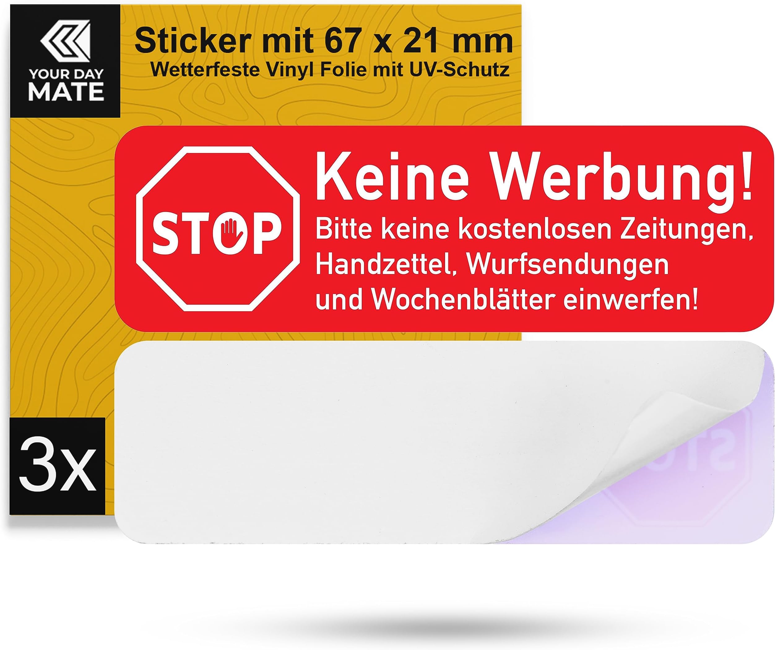immi 8 Keine Werbung Aufkleber, Rot, einzeln abziehbar, Stop ...