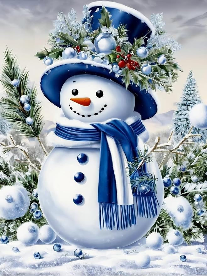 Amazon.com: Snowman Diamond Art Kits for Adults Beginners- 5D Christmas ...