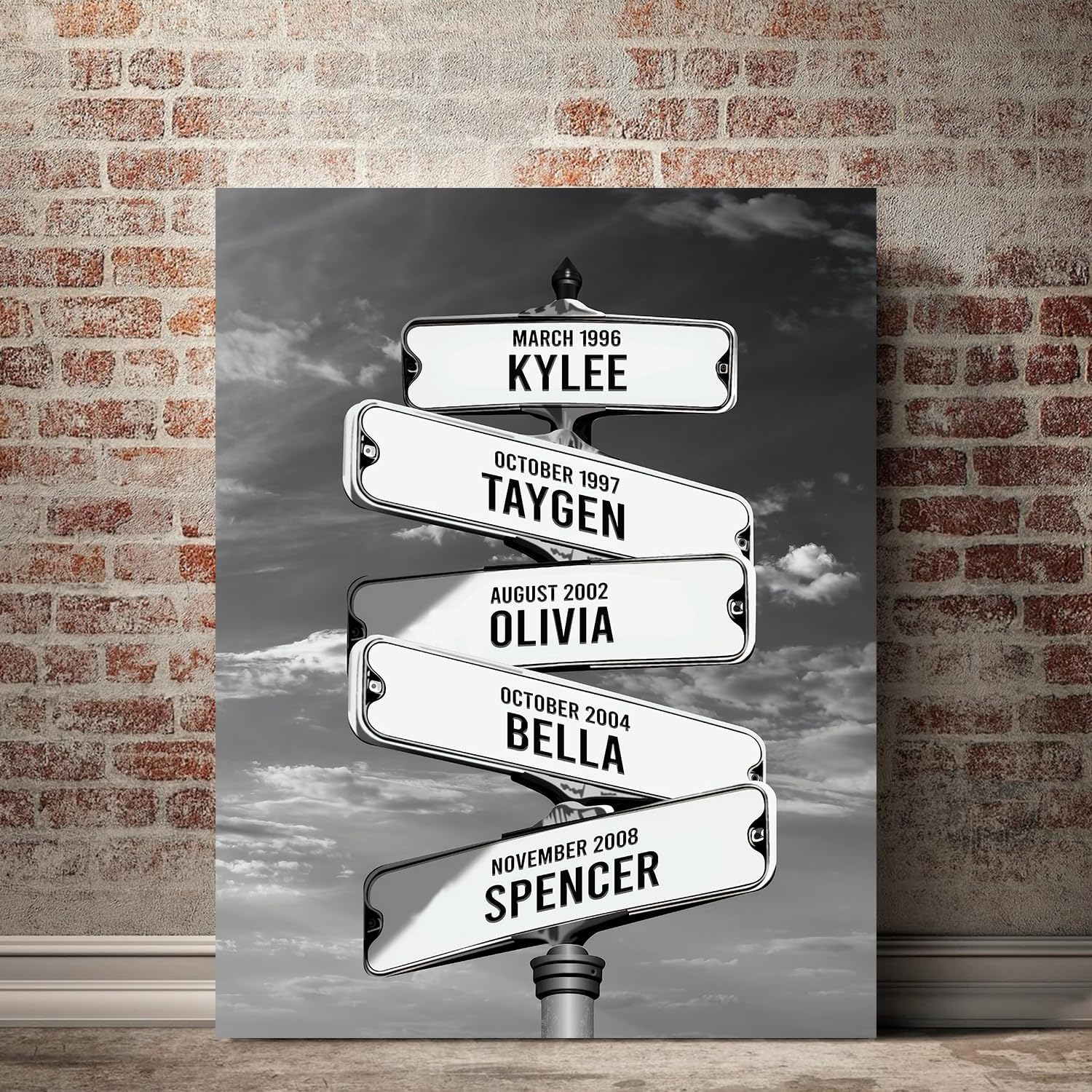 Amazon.com: HAKIDU Personalized Family Names Multi Names Vintage Street ...
