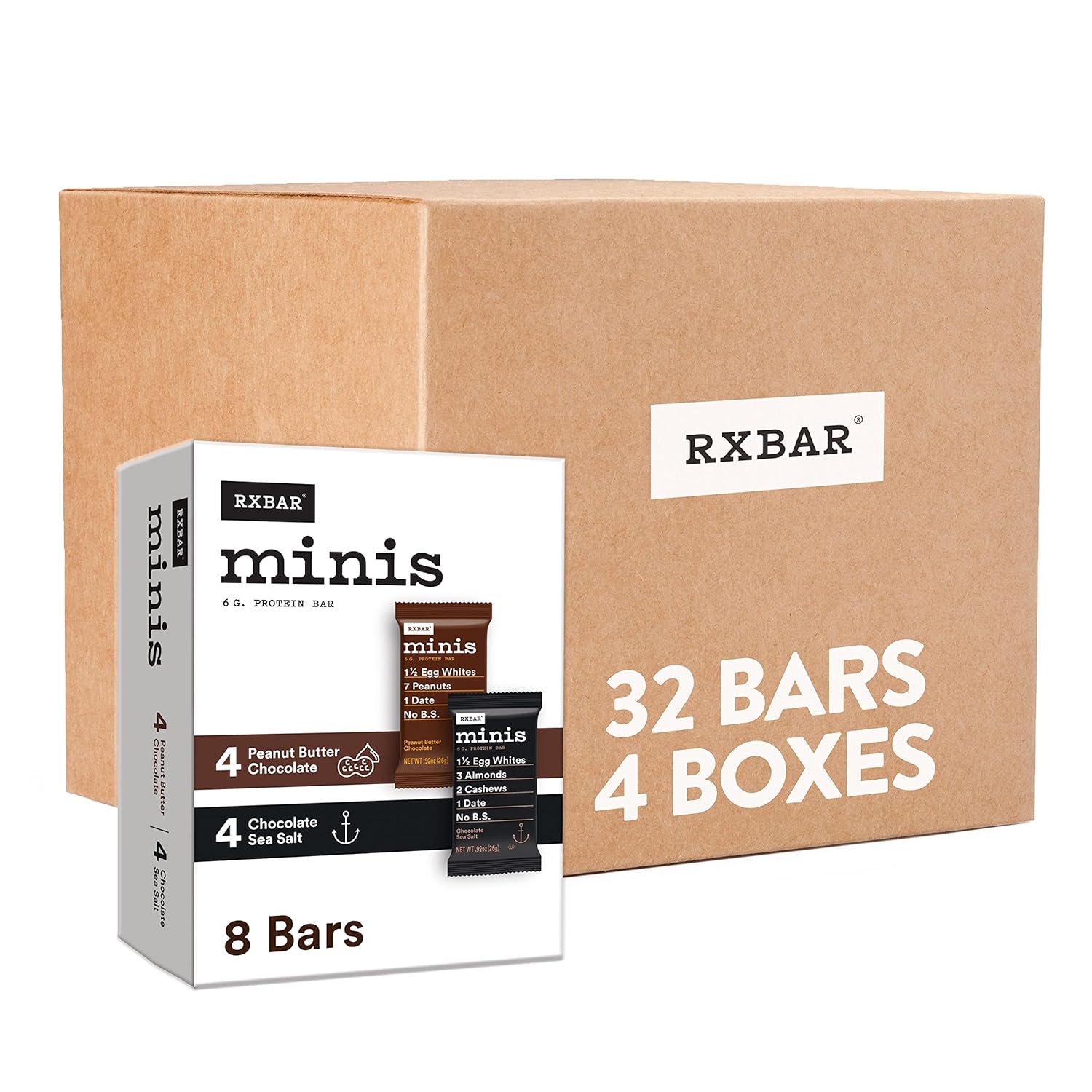 Amazon.com: RXBAR Minis Protein Bars, 6g Protein, Gluten Free Snacks ...