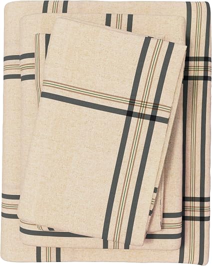 Amazon.com: Great Bay Home Flannel Sheets Queen Size - 100% Turkish ...