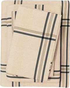 Amazon.com: Great Bay Home Flannel Sheets Queen Size - 100% Turkish ...