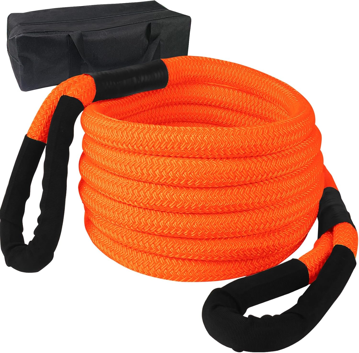 Amazon.com: 3/4"×20 ft Kinetic Recovery Rope,Orange 19200LBS Recovery ...