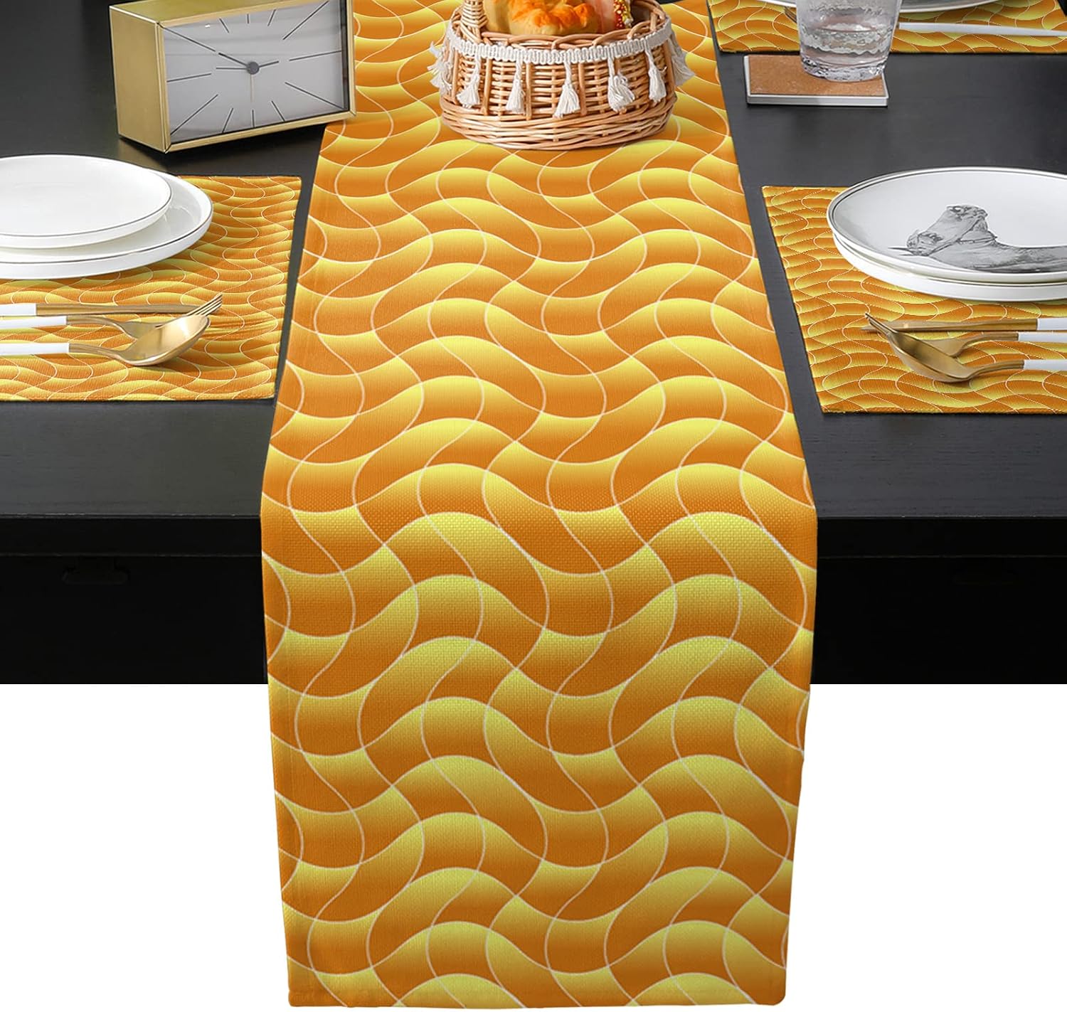 Amazon.com: Minimalist Geometry Table Runner Place Mats for Hot Plates ...