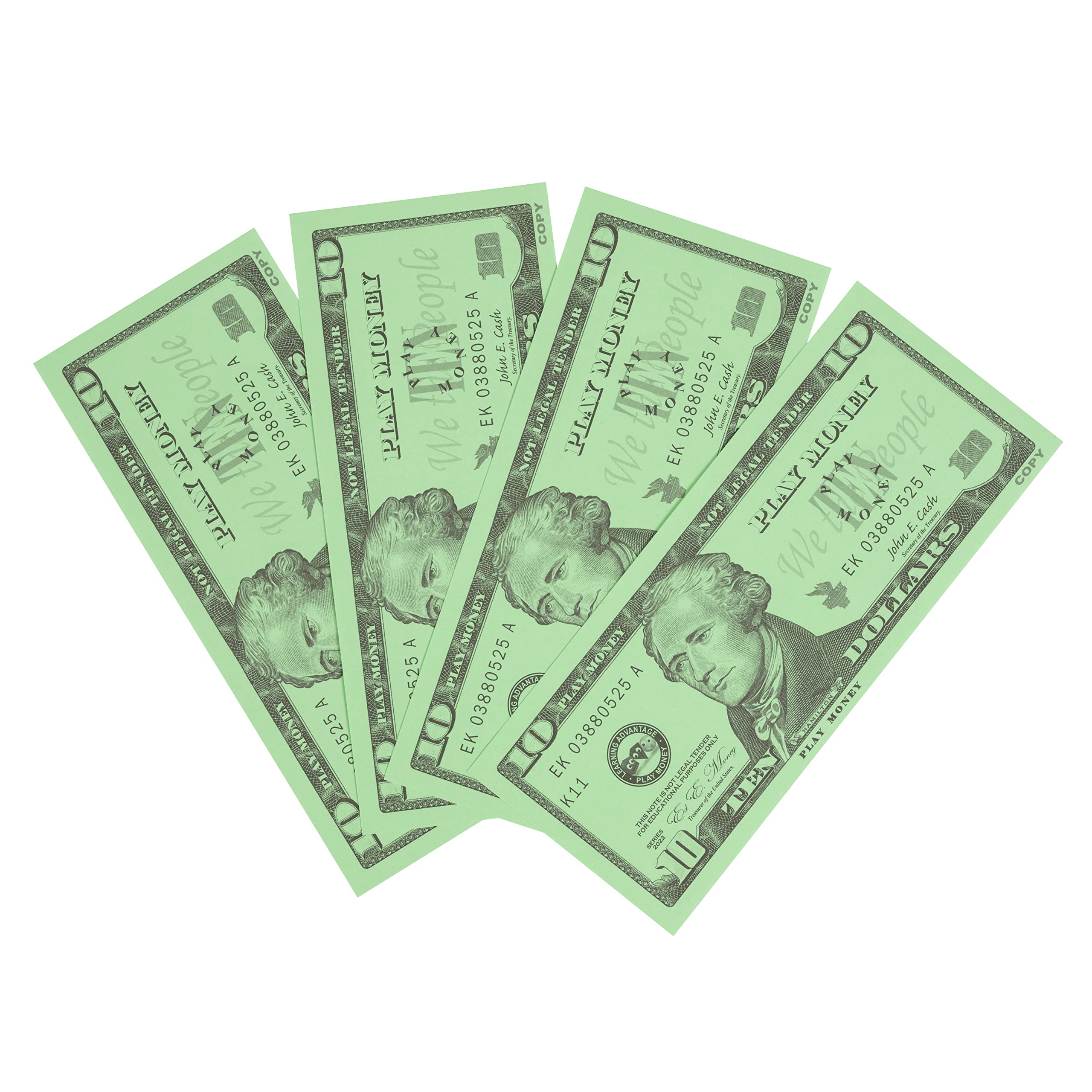 Snapklik.com : LEARNING ADVANTAGE Ten Dollar Play Bills - Set Of 100 10 ...