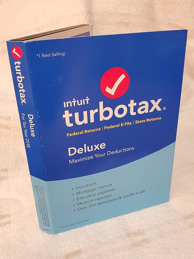 Amazon.com: Turbotax 2018 Deluxe Federal Plus State Tax Software CD [PC ...