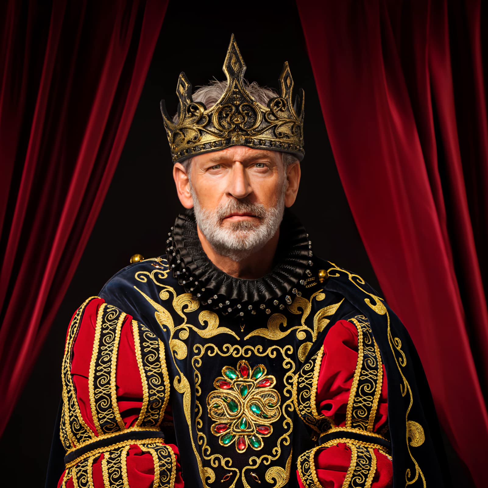 Snapklik.com : Medieval King Crown Headband, Antique Gold King Crown ...