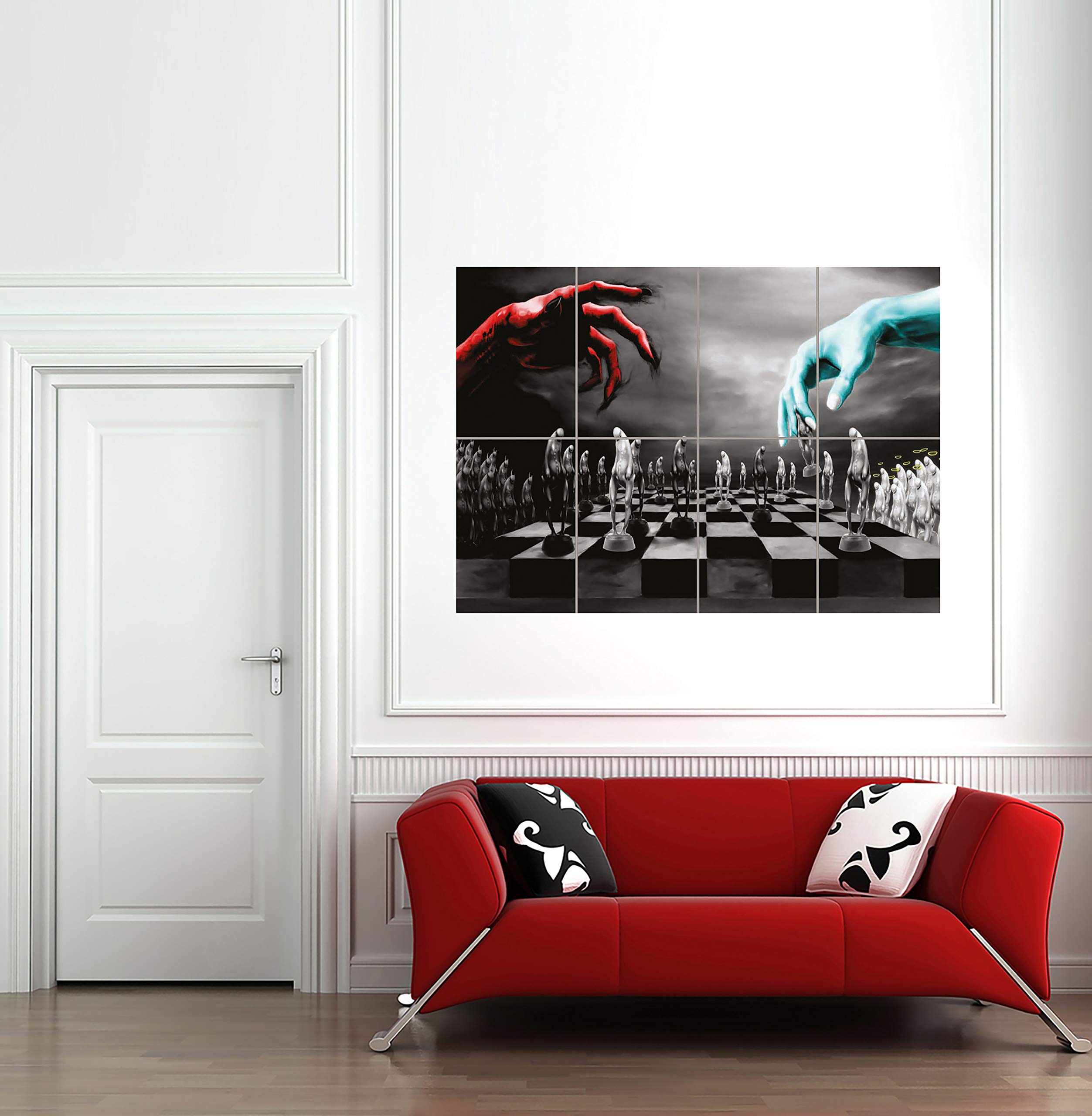 God And The Devil Playing Chess Paintings