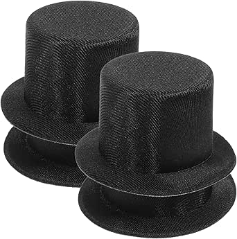 Amazon.com: Gadpiparty 4 Pieces Mini Cylinder Hats Black Doll Hats ...