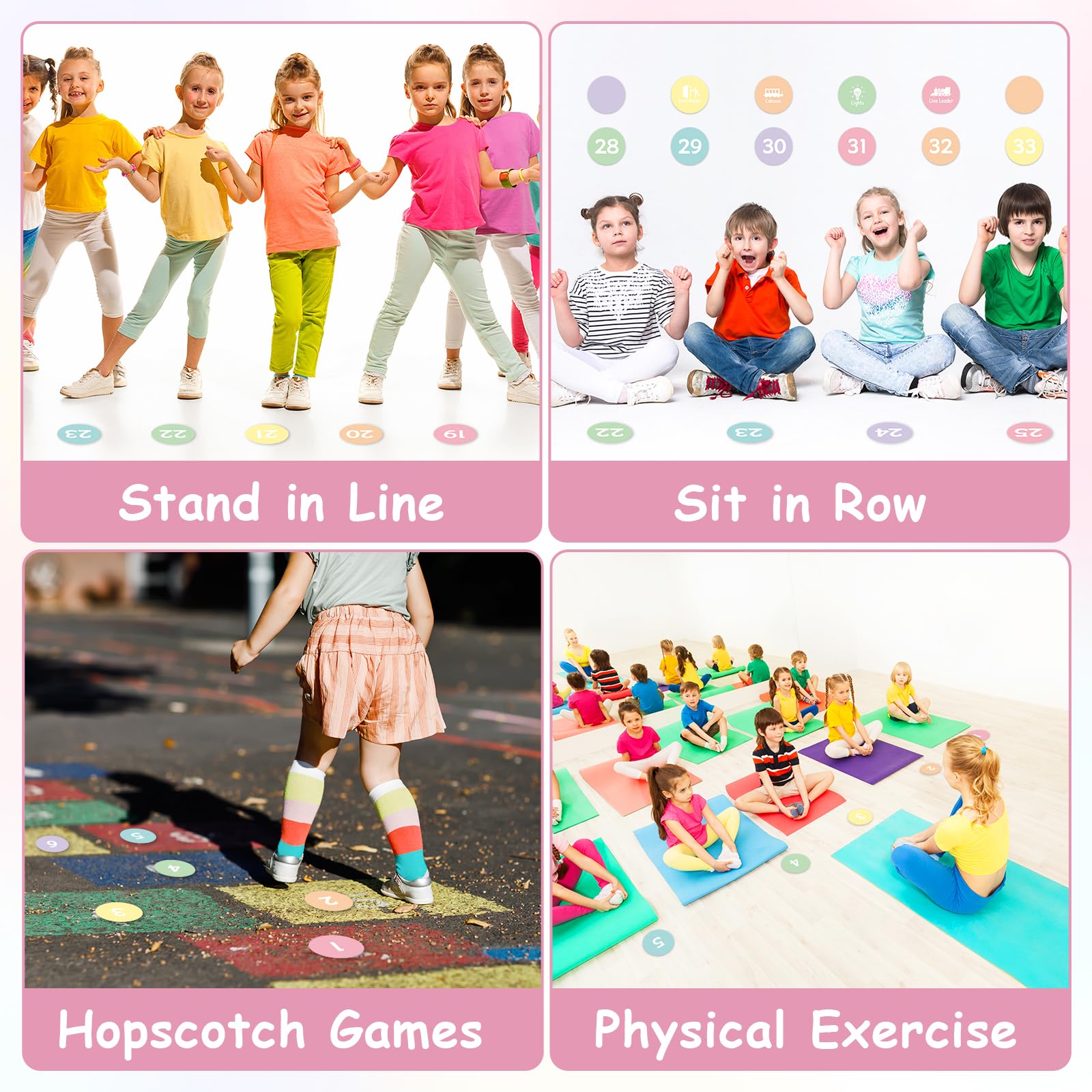 Snapklik.com : 48PCS Pastel Numbers Stickers Classroom Decorations Pastel Mini Dots Number Spot ...