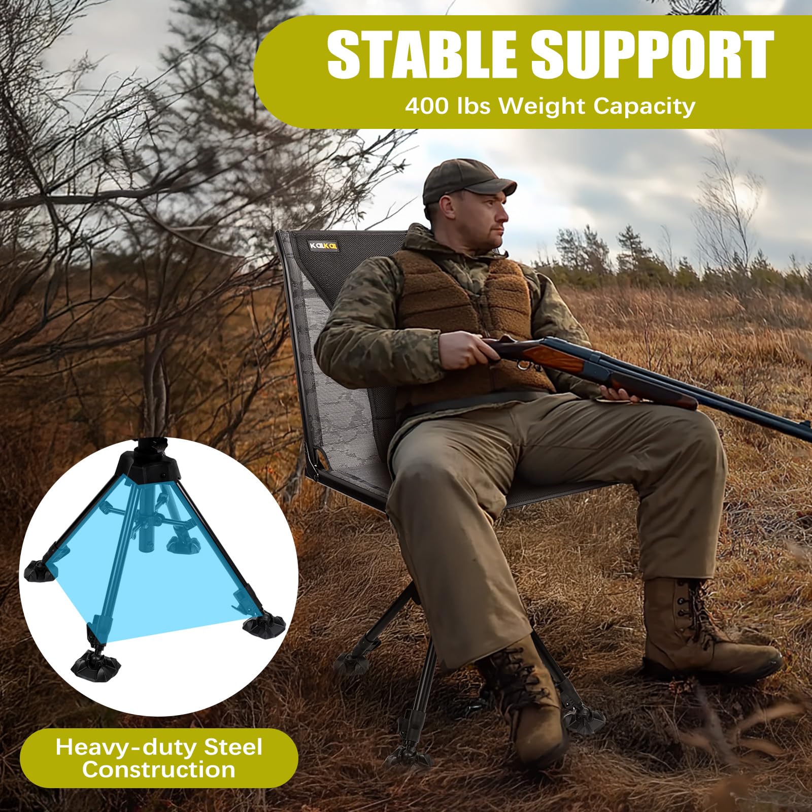 Snapklik.com : Kalkal Hunting Chair Upgrade 360 Swivel Silent Hunting ...