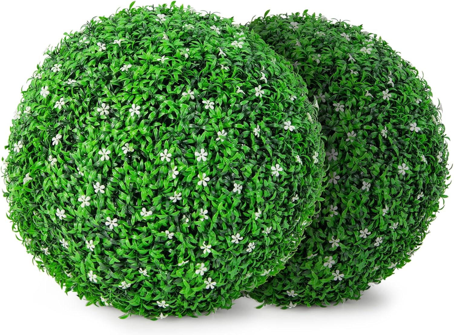 TANGZON 40/48/50/52CM Artificial Topiary Balls, Set of 2 Round Fake ...