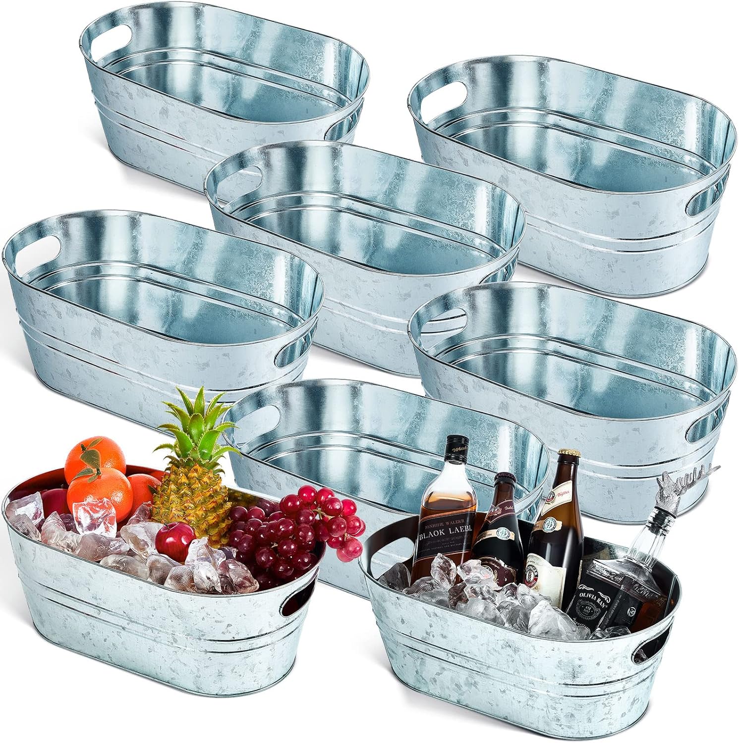 Amazon.com: 8 Pieces 4 Gallon Large Ice Buckets for Parties Cold Drink ...