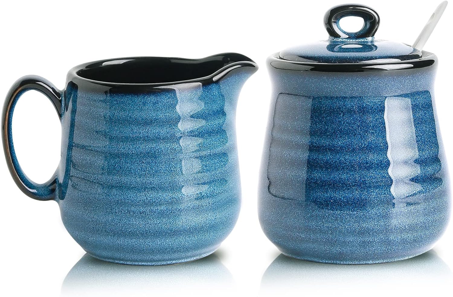 Amazon.com | Hasense Porcelain Sugar and Creamer Set,11 Ounce Sugar ...