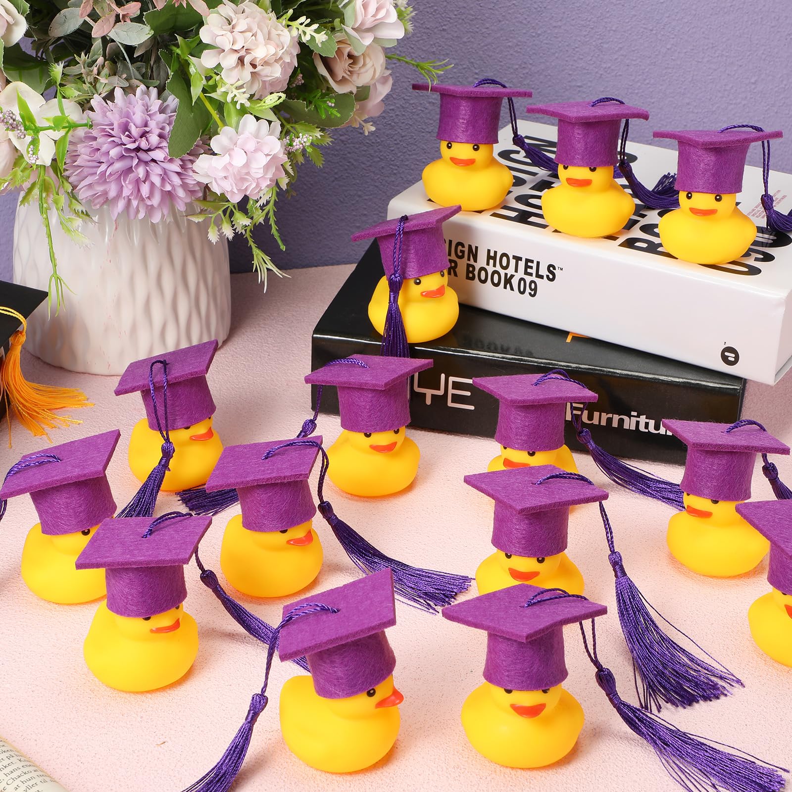 Snapklik.com : Jerify 48 Pcs Graduation Rubber Ducks