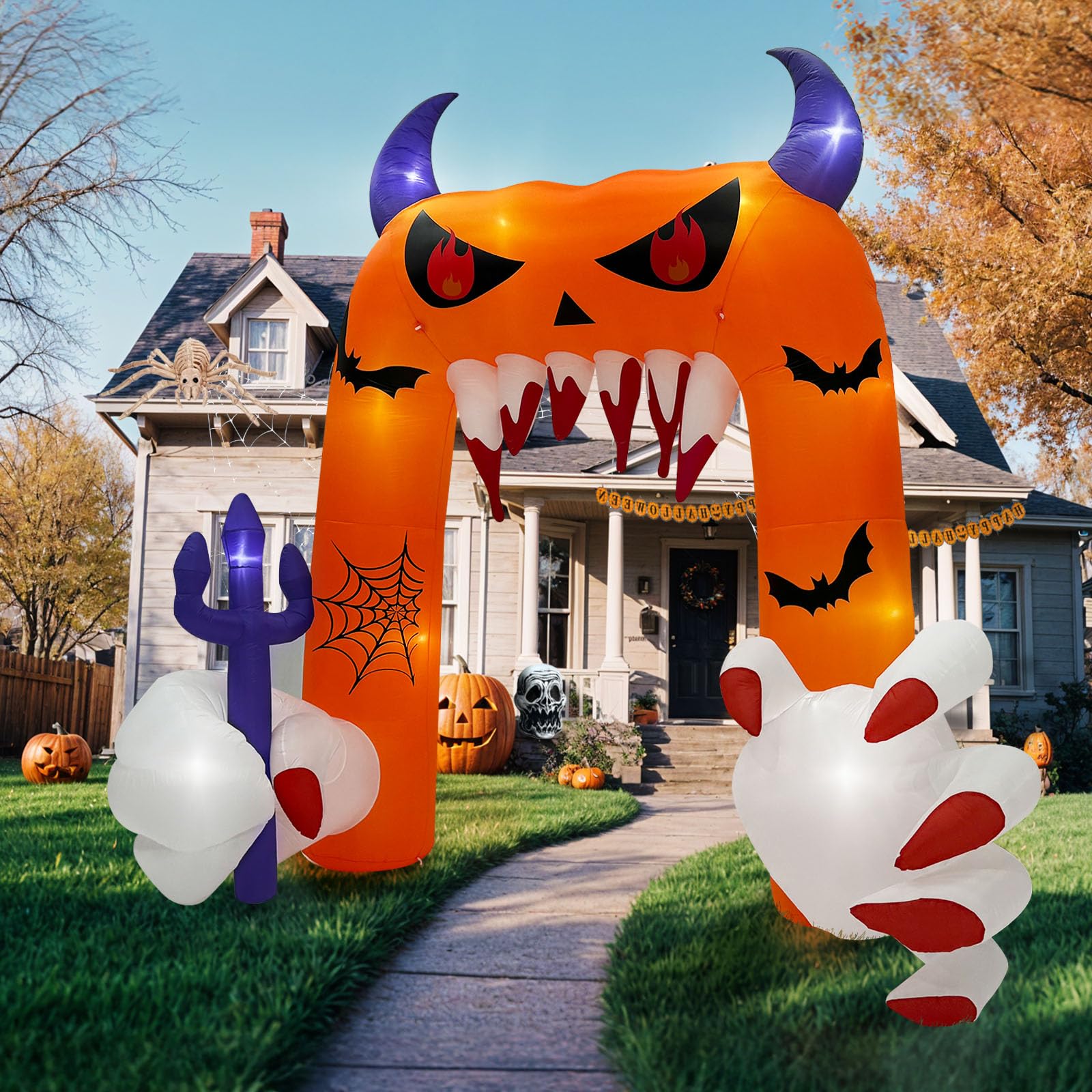 Snapklik.com : AerWo 12.5FT Tall Halloween Inflatables Archway Devil ...