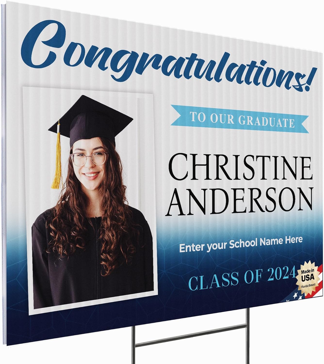Amazon.com : 24"x18" Personalized 2024 Graduation Yard Sign, Custom ...
