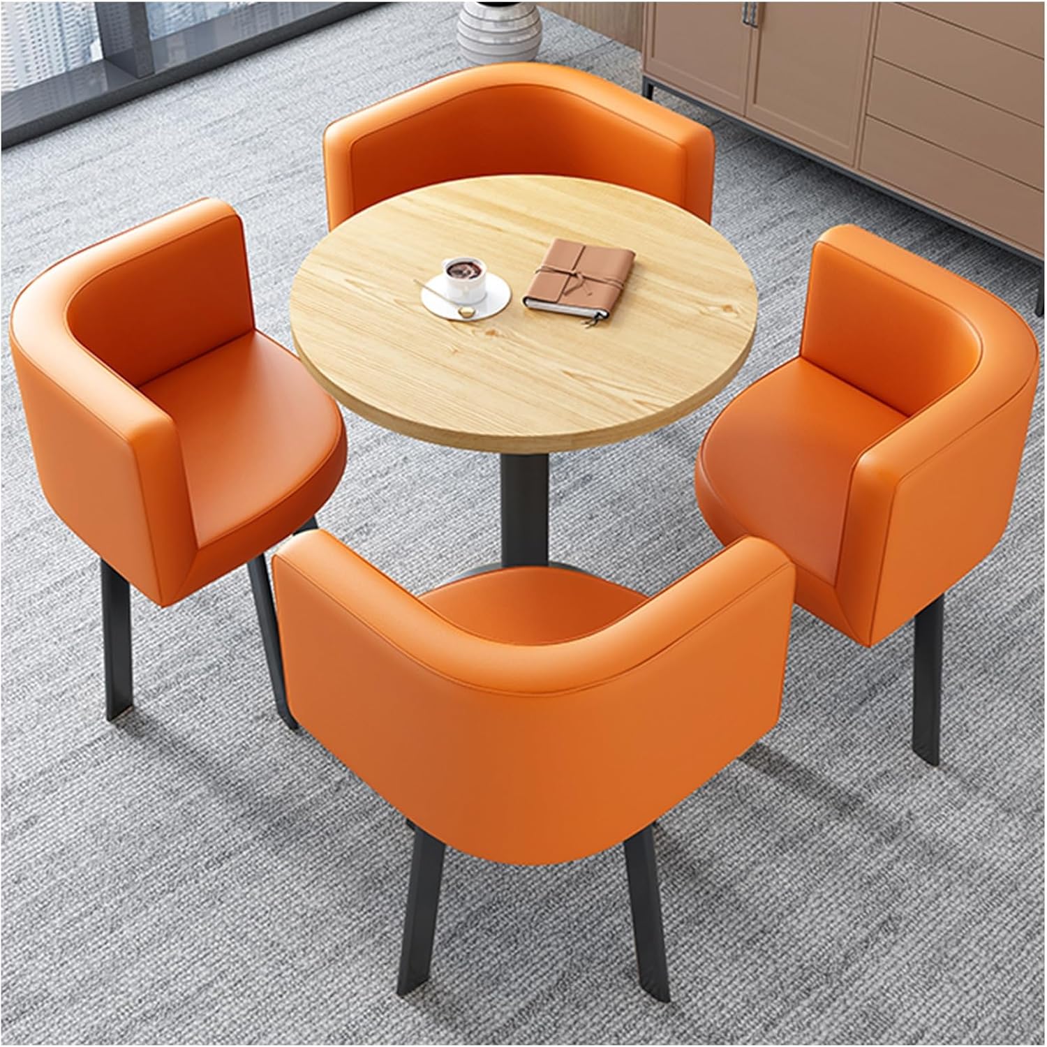 Amazon.com: KCTOT Office Reception Round Table and Chair Set Stable and ...