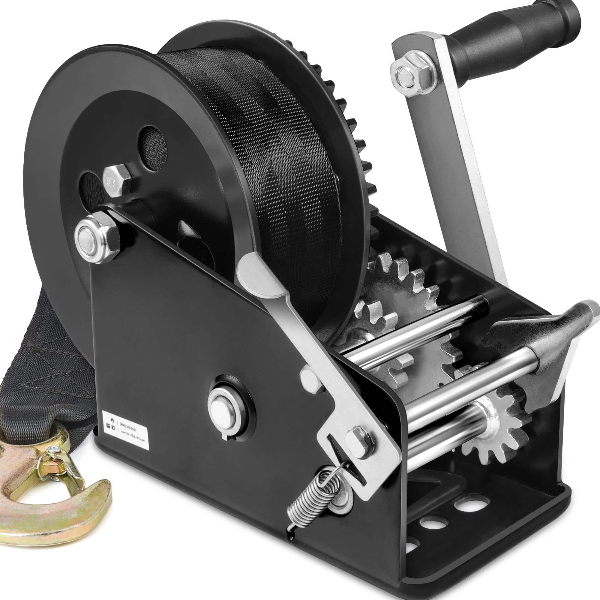 Amazon.com: Doppy 800lbs Boat Trailer Winch, Hand Winch Heavy Duty Hook ...