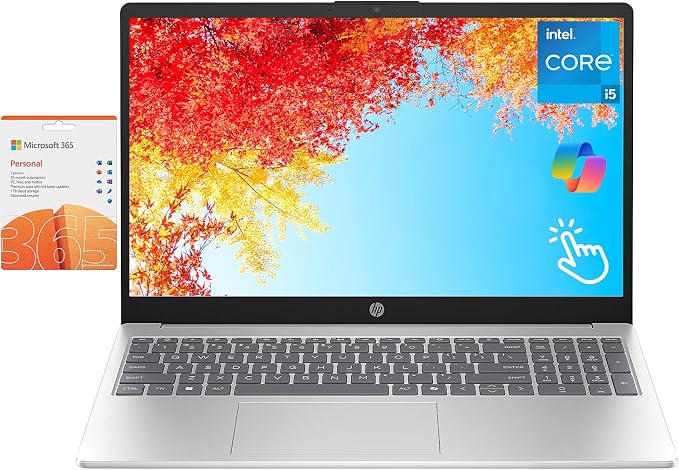 Amazon.com: HP 15.6 inch Touchscreen Laptop with 1-Year Office 365 ...