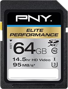 Amazon.com: PNY 64GB Elite Performance Class 10 U3 SDXC Flash Memory ...