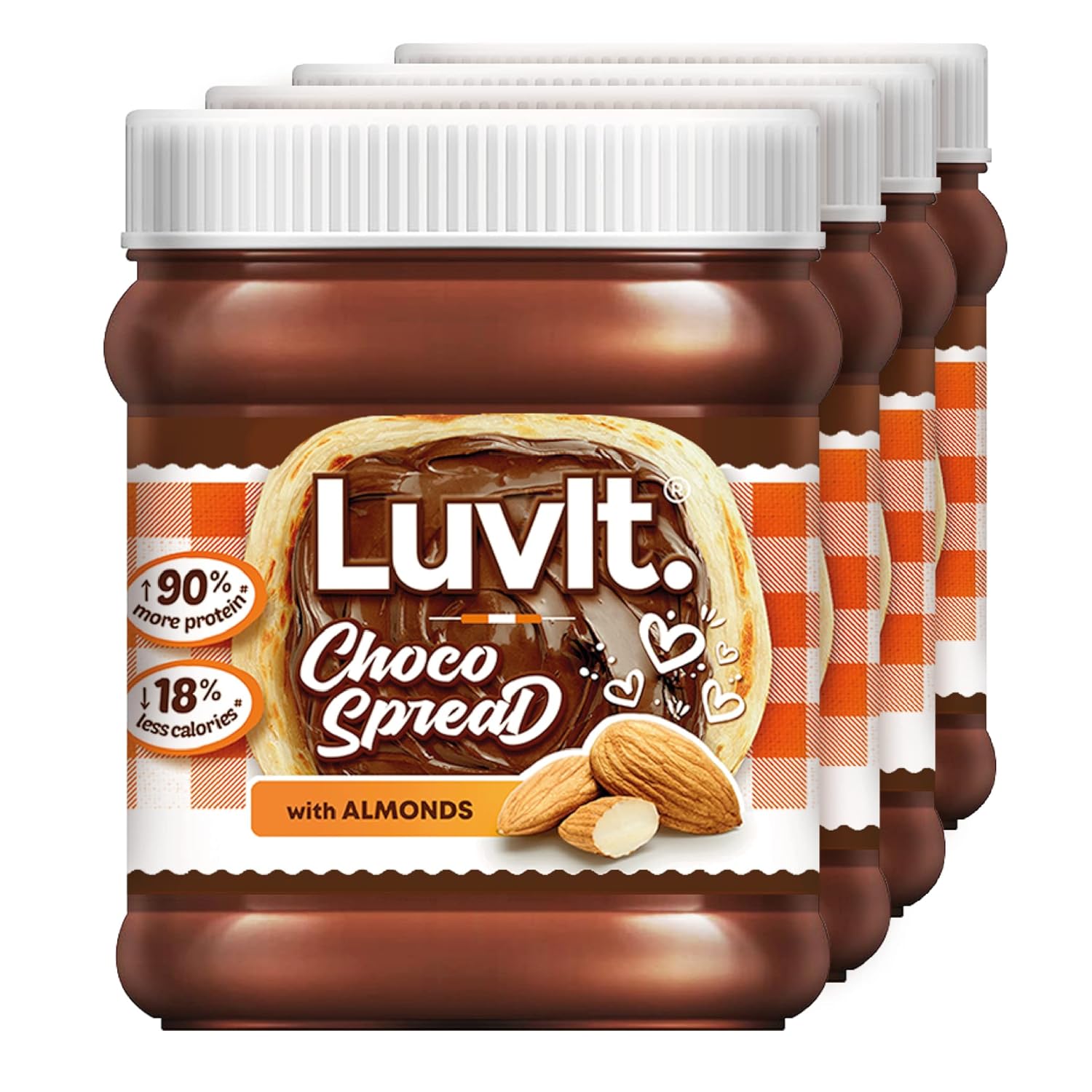 LuvIt. Choco Spread with Almond | Smooth & Delicious | 90% more Protein ...