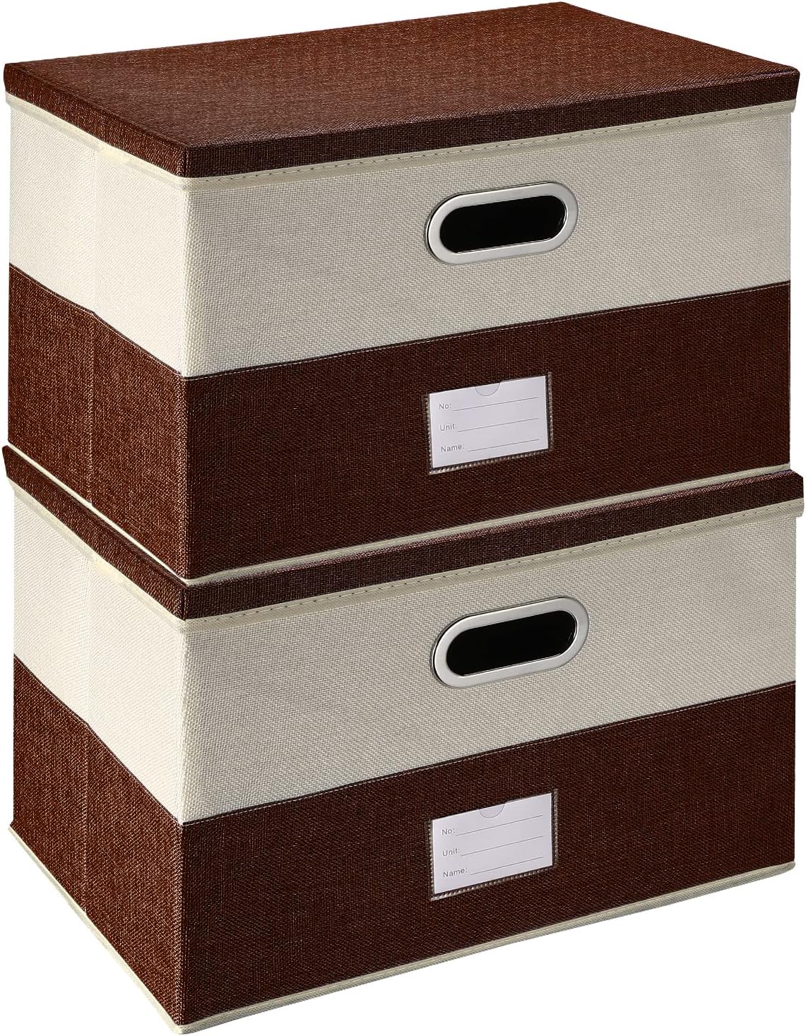 Amazon.com: Fassave Foldable Storage Bins with Lids, 2 Packs Fabric ...