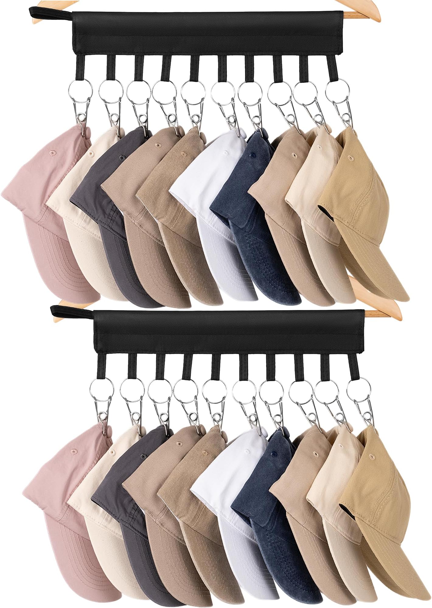 Amazon.com: StorageWorks Hat Storage for Baseball Caps, Polyester Hat ...