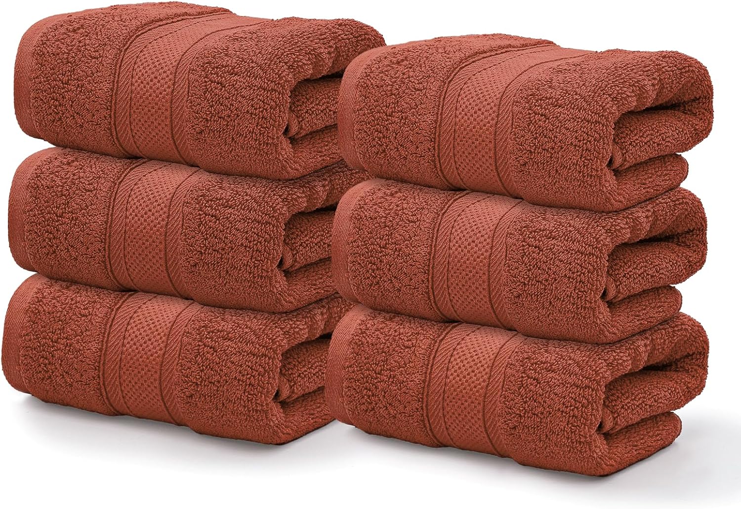 Amazon.com: MoNiBloom 6-Piece 100% Cotton Hand Towel Set for Bathroom ...