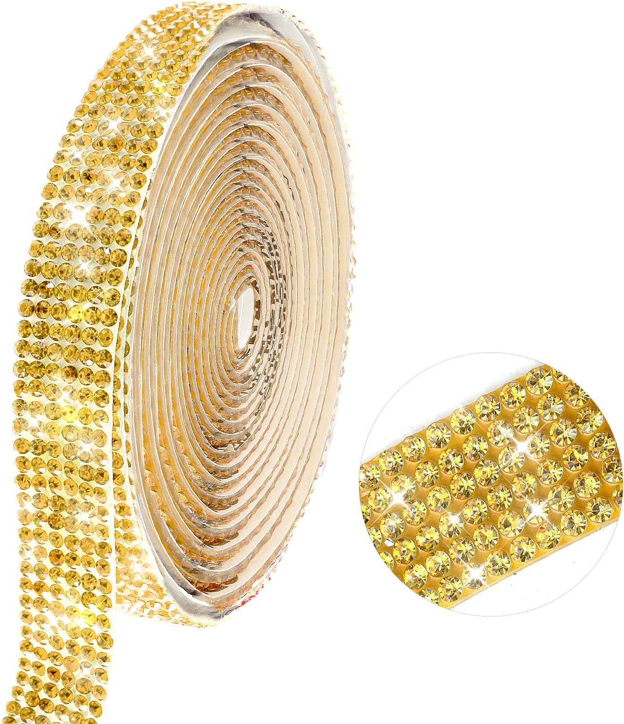 Amazon.com: Self Adhesive Crystal Rhinestone Ribbon Rhinestone Strips ...