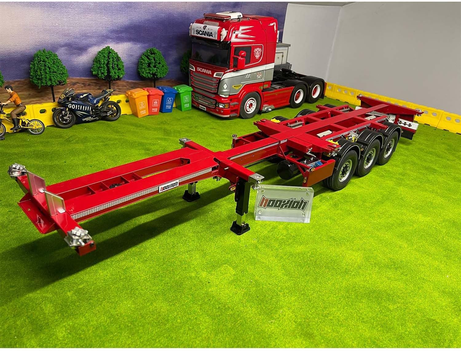 Remorque de cadre extensible 3 axes pour camion tracteur RC Tamiyay 1/ ...