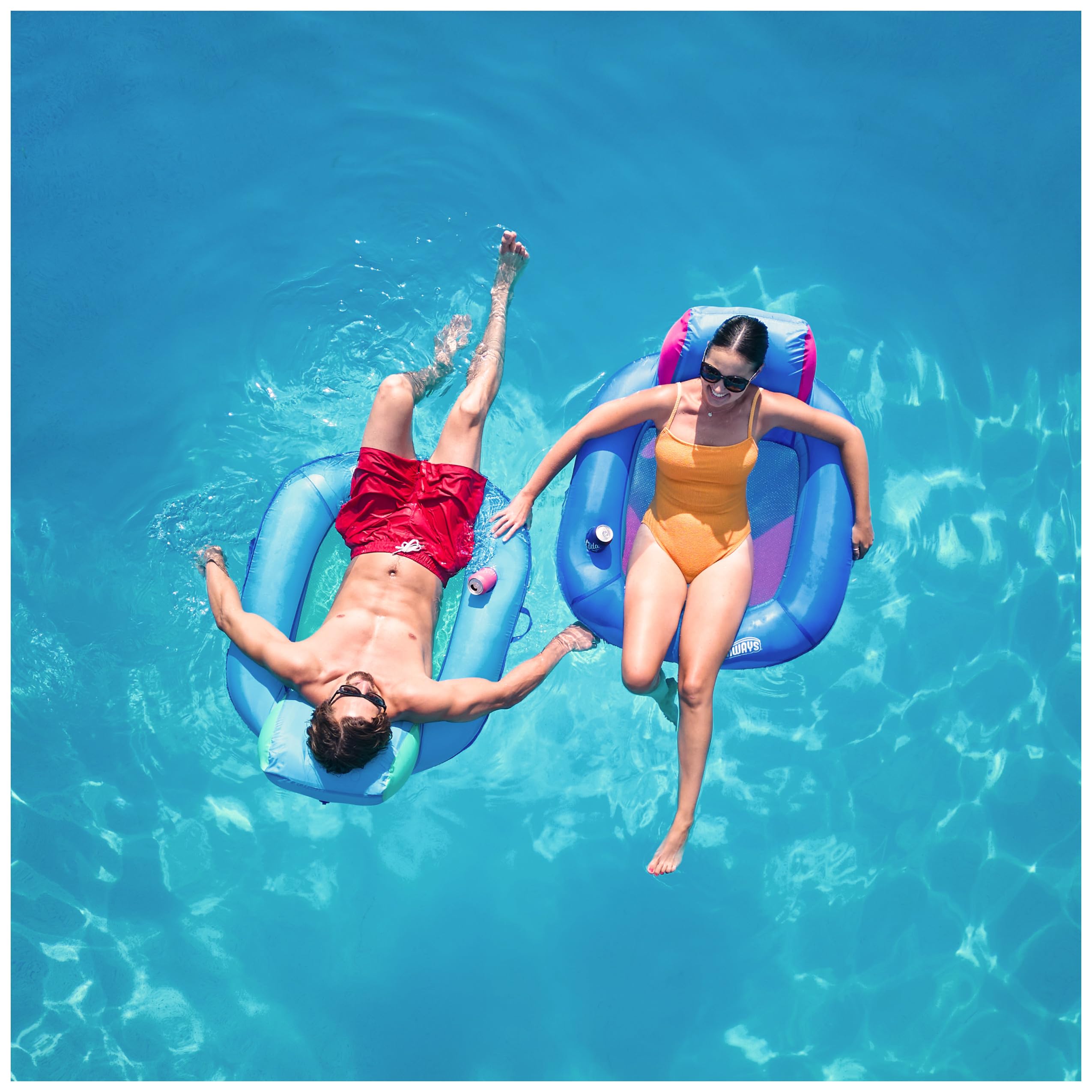 Snapklik.com : SwimWays Spring Float Premium SunSeat Inflatable Floating Chair