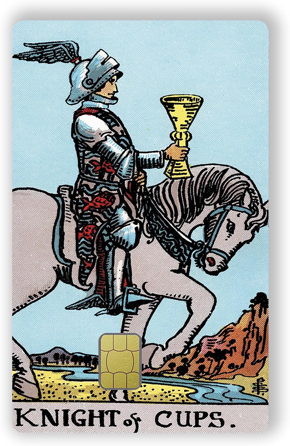 Amazon.com: Knight of Cups Tarot Card Credit Card Stickers Skin No ...