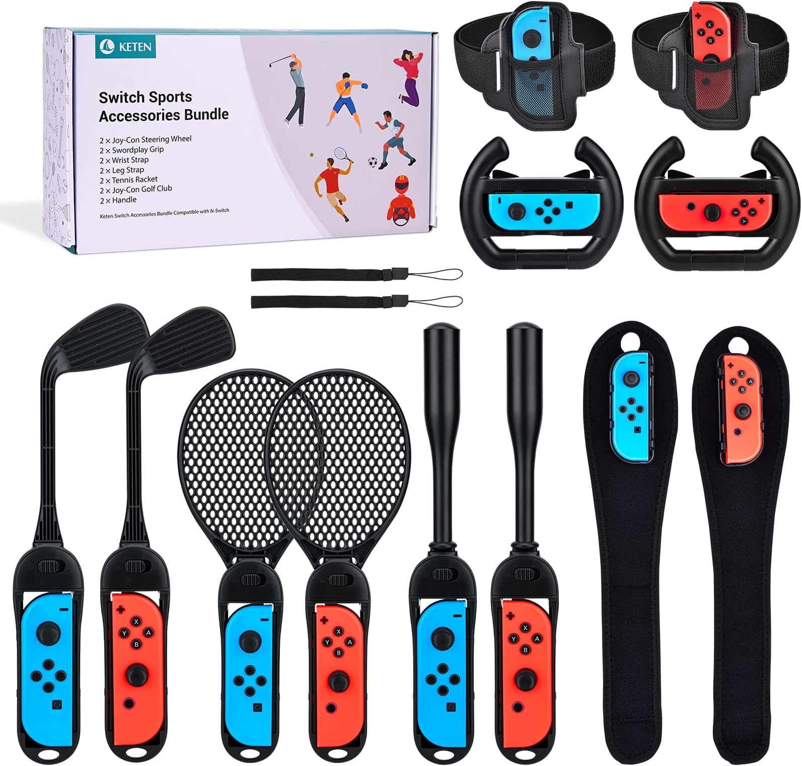 Amazon.com: 2023 Switch Sports Accessories Bundle - 12 in 1 Family ...