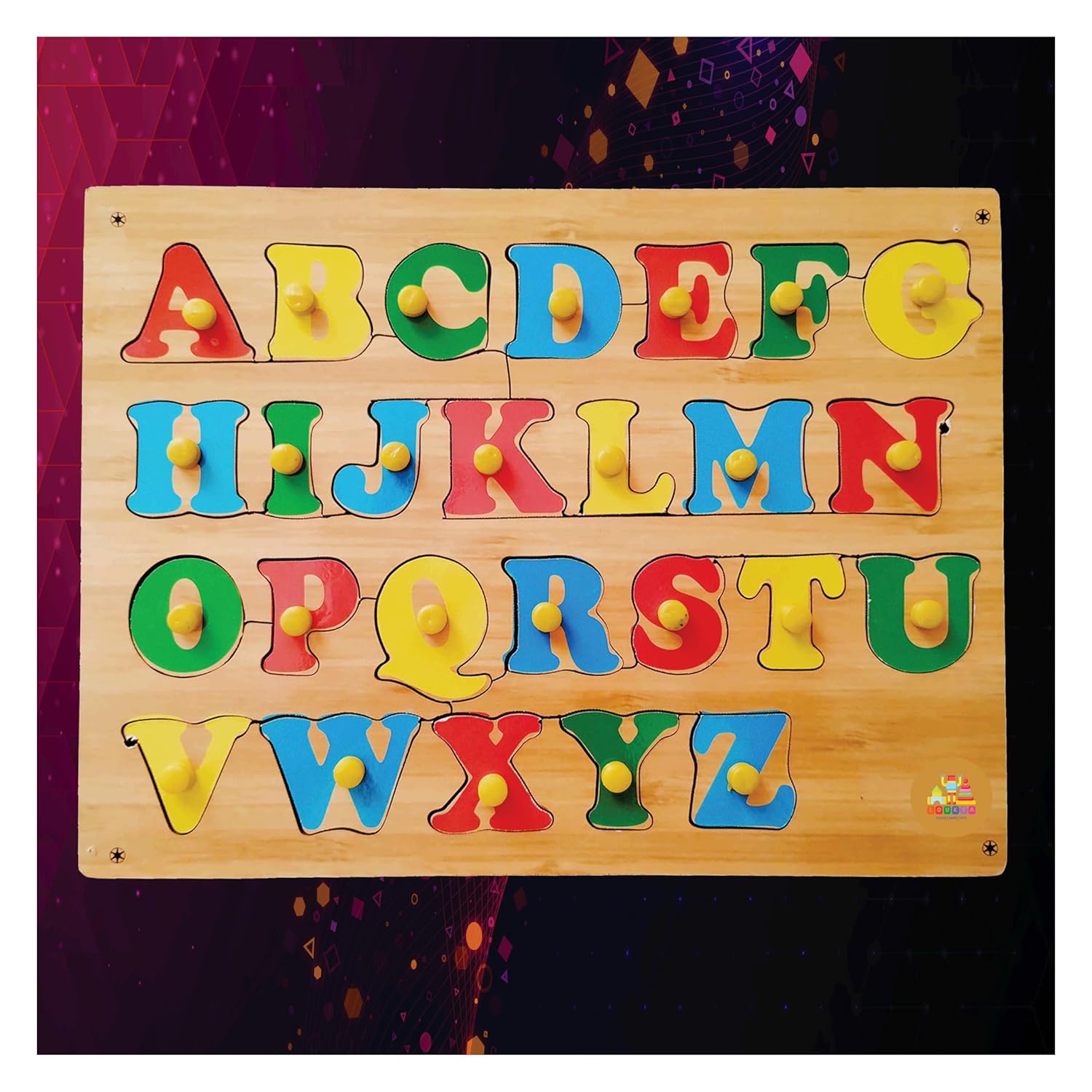 Loukya English Capital Alphabet Letters Learning Educational Puzzle Toy ...