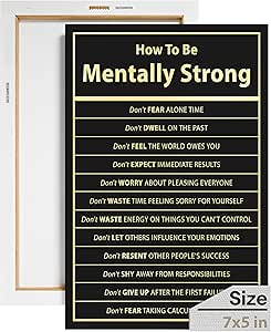 Amazon.com: Motivational Wall Decor - How To Be Mentally Strong ...